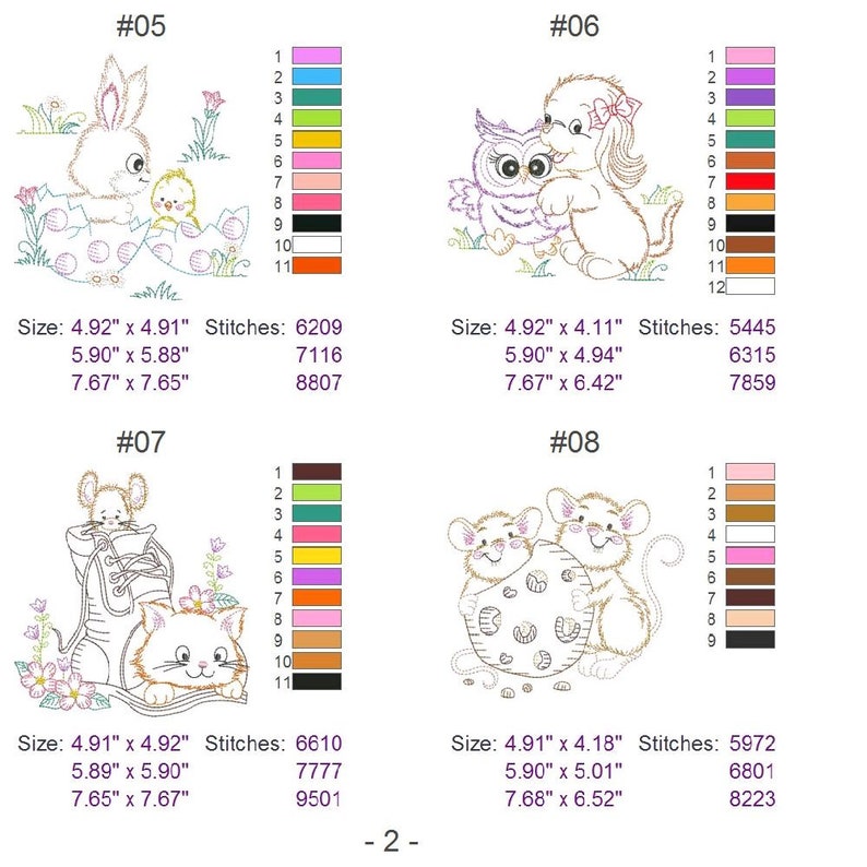 Vintage Best Friends Machine Embroidery Designs Pack Instant - Etsy