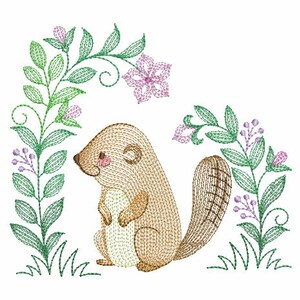Spring Woodland Animals Machine Embroidery Designs Pack Instant ...
