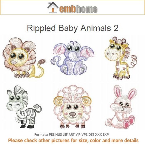Vintage Baby Animals Machine Embroidery Designs Pack Instant - Etsy