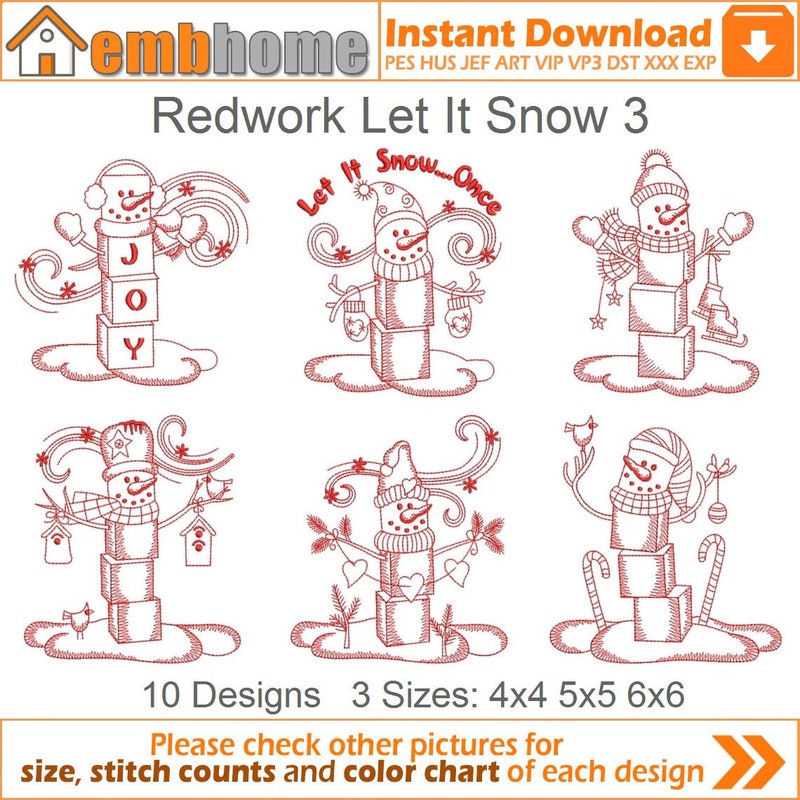 Redwork Pattern - Etsy