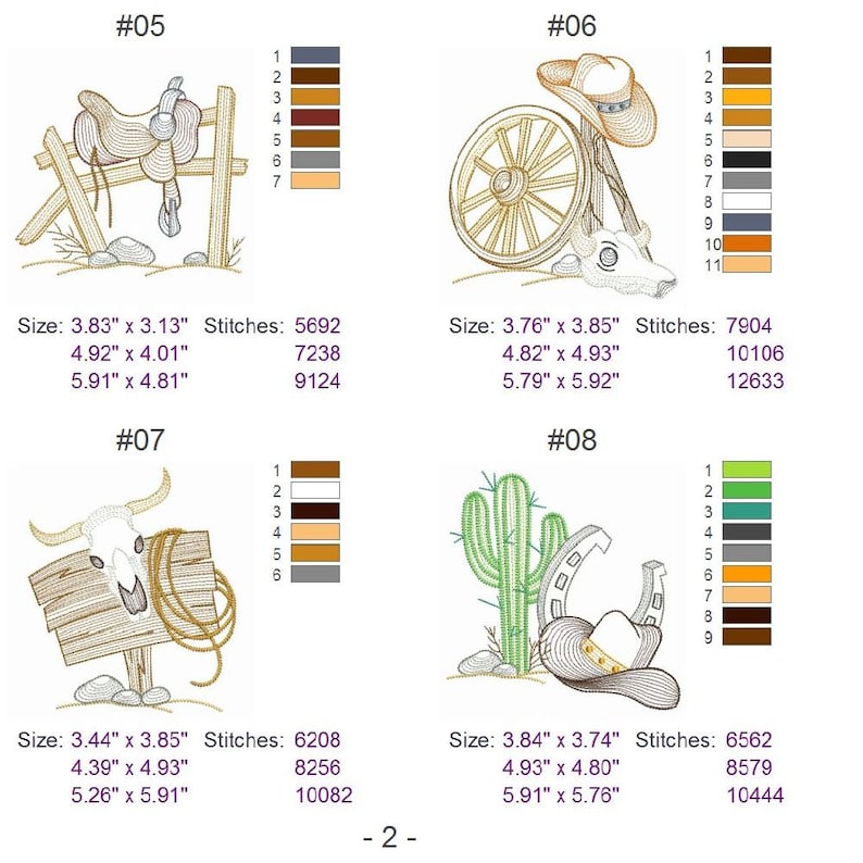Old West Machine Embroidery Designs Pack Instant Download 4x4 5x5 6x6 ...