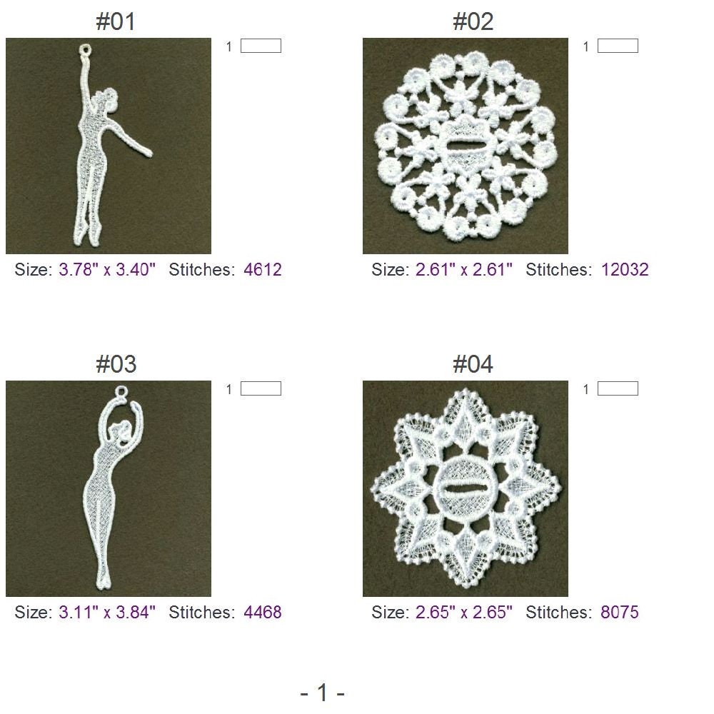 FSL Ballerina Free Standing Lace Machine Embroidery Designs - Etsy