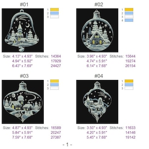 Winter Scenery Machine Embroidery Designs Pack Instant Download 5x5 6x6 ...