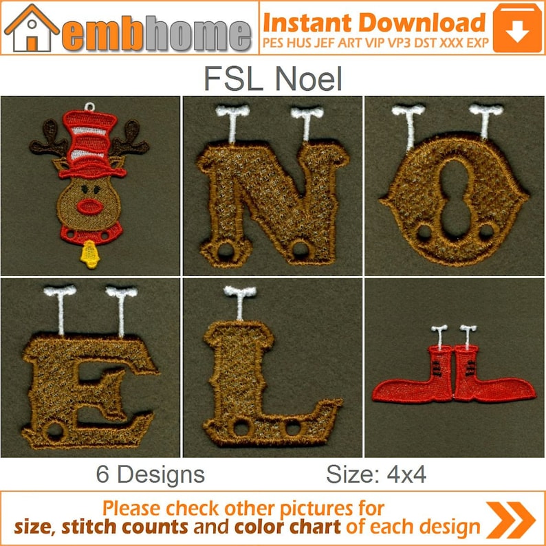 FSL Noel Free Standing Lace Machine Embroidery Designs Instant Download ...