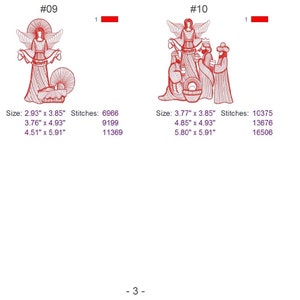 Redwork Nativity Machine Embroidery Designs Instant Download 4x4 5x5 ...