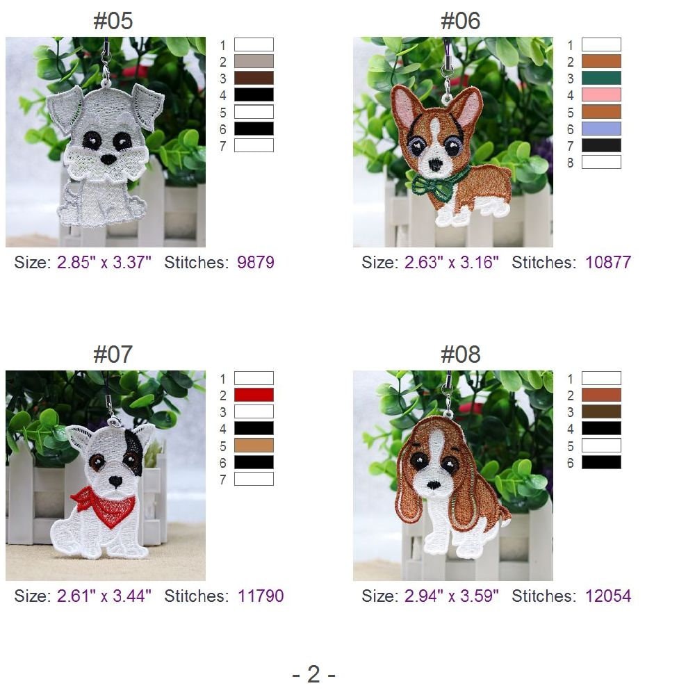 FSL Puppy Free Standing Lace Holiday Hanger Machine Embroidery Designs ...