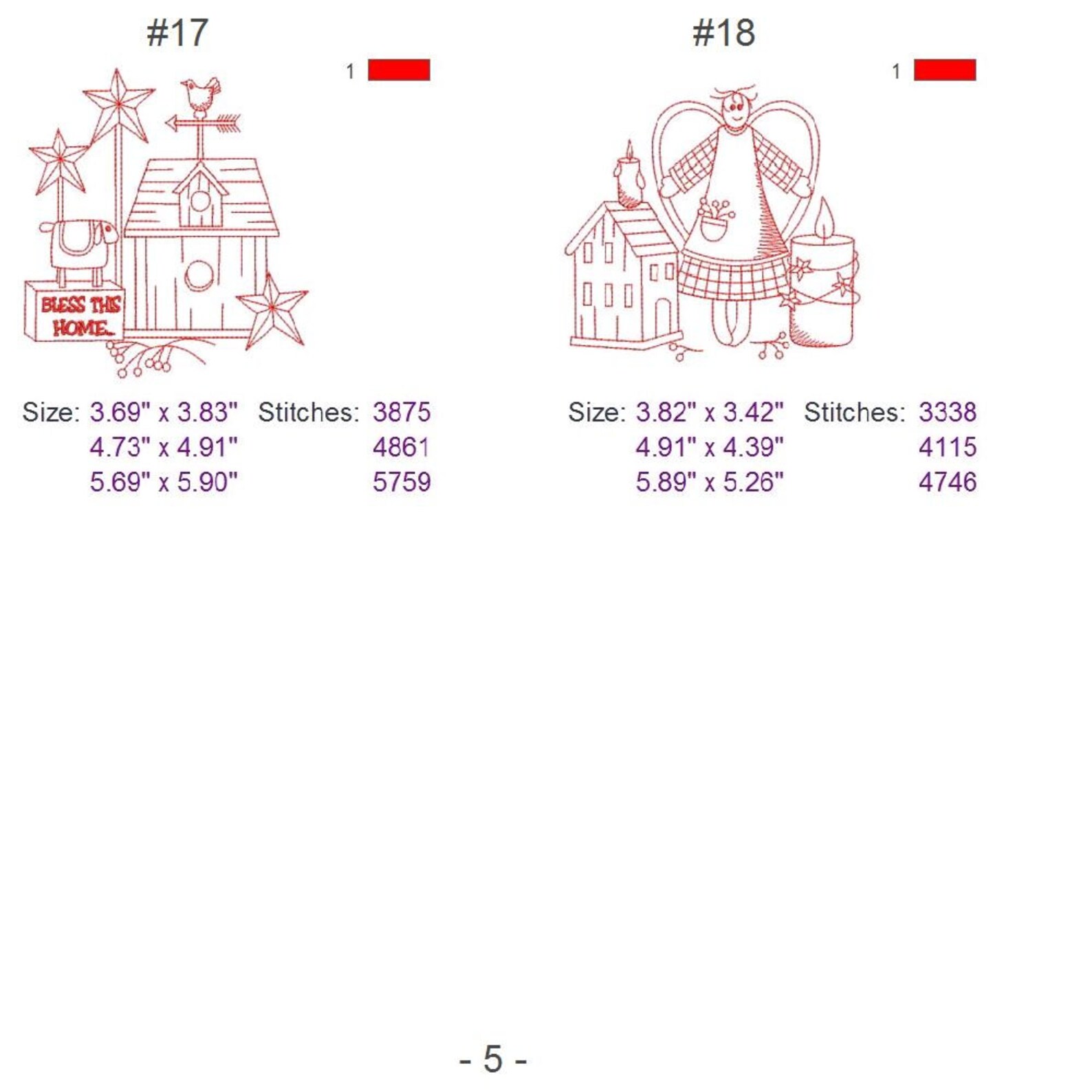 Redwork Bless Our Home Quilt Heirloom Machine Embroidery - Etsy