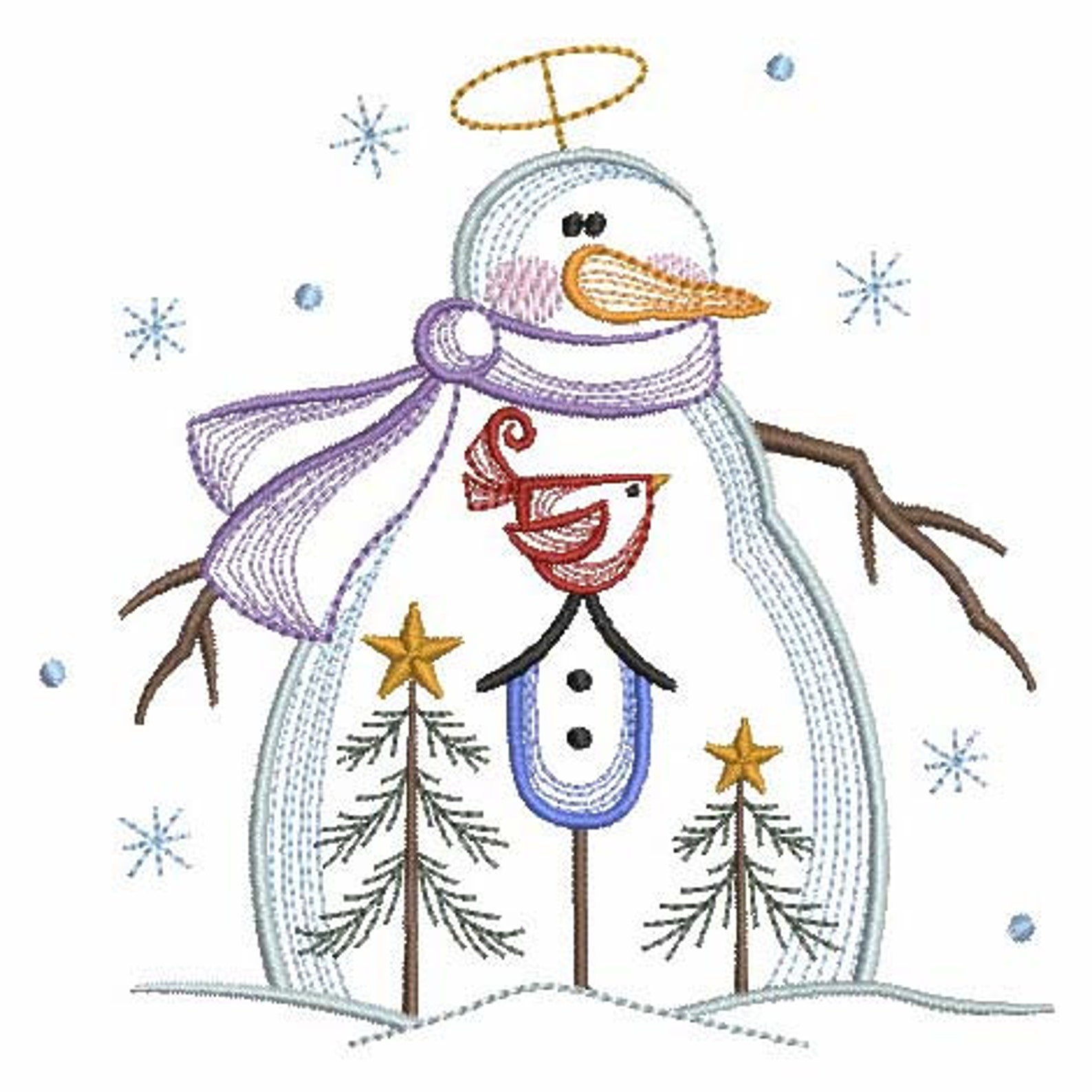 Vintage Snowman Machine Embroidery Designs Instant Download 4x4 5x5 6x6 ...