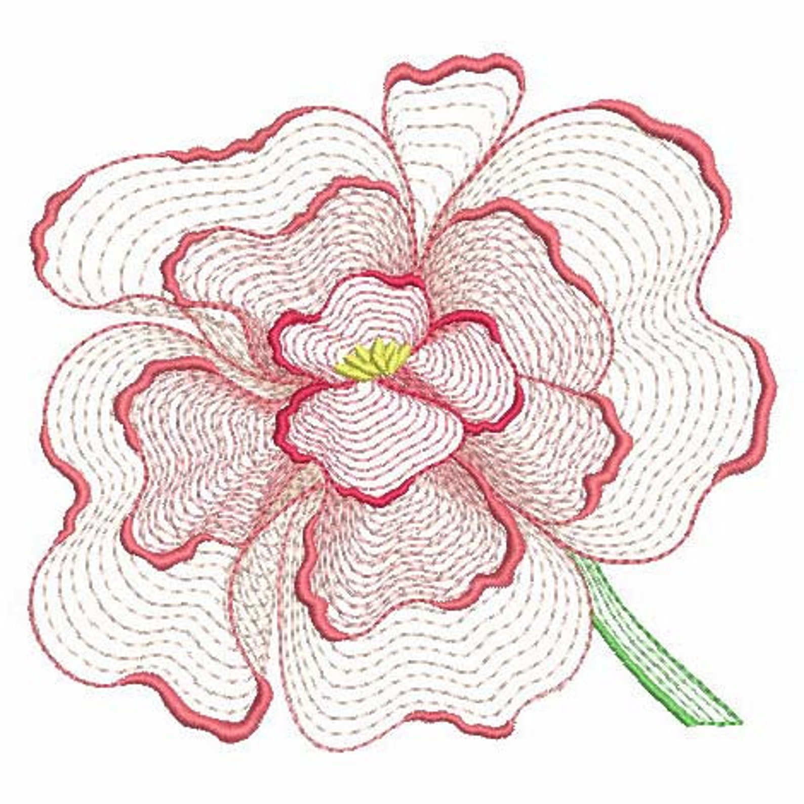 Rippled Flowers Machine Embroidery Designs Pack Instant - Etsy