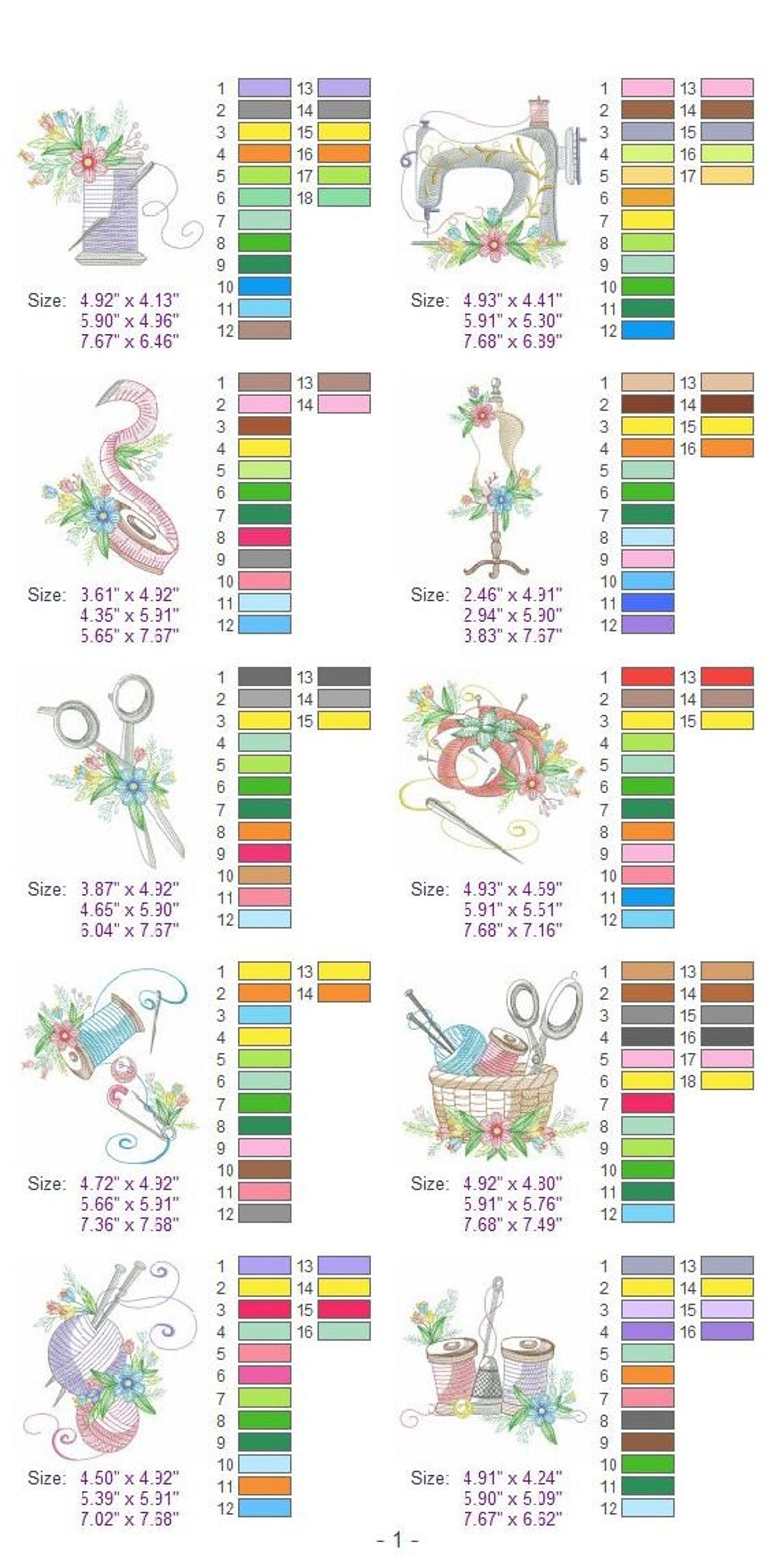 Enchanted Sewing Machine Embroidery Designs Pack Instant - Etsy