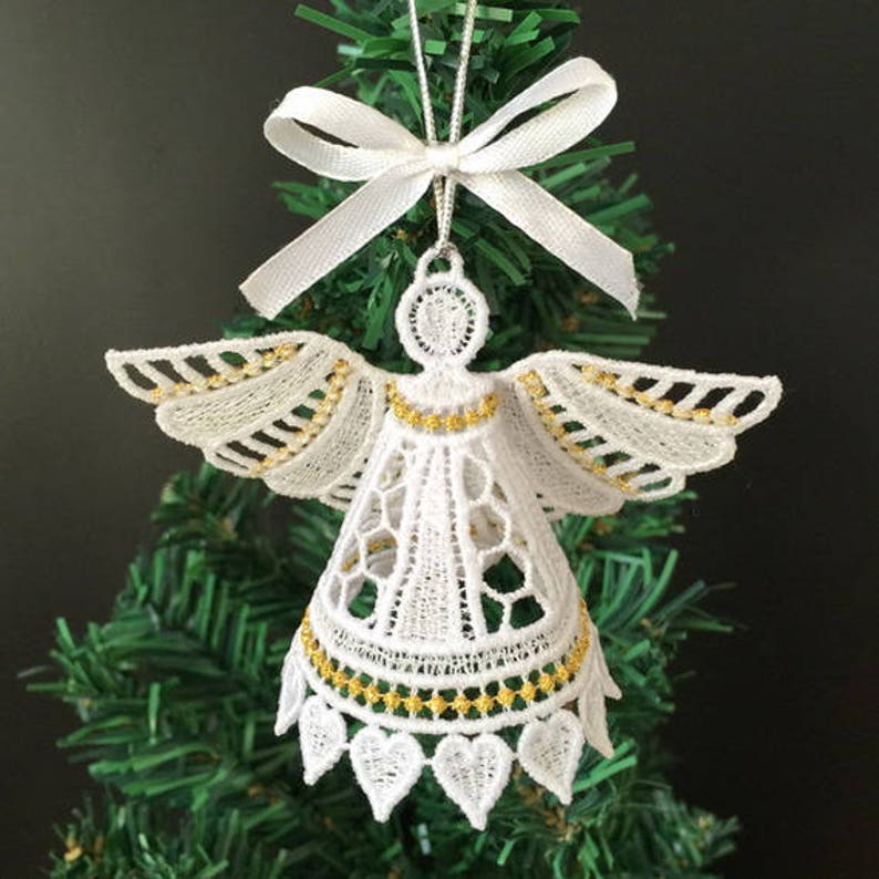 3D FSL Angels 2 Free Standing Lace Machine Embroidery Designs | Etsy