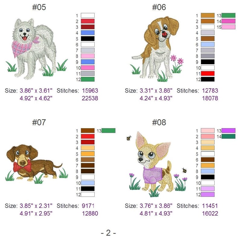 Playful Puppy Machine Embroidery Designs Instant Download 4x4 5x5 Hoop ...