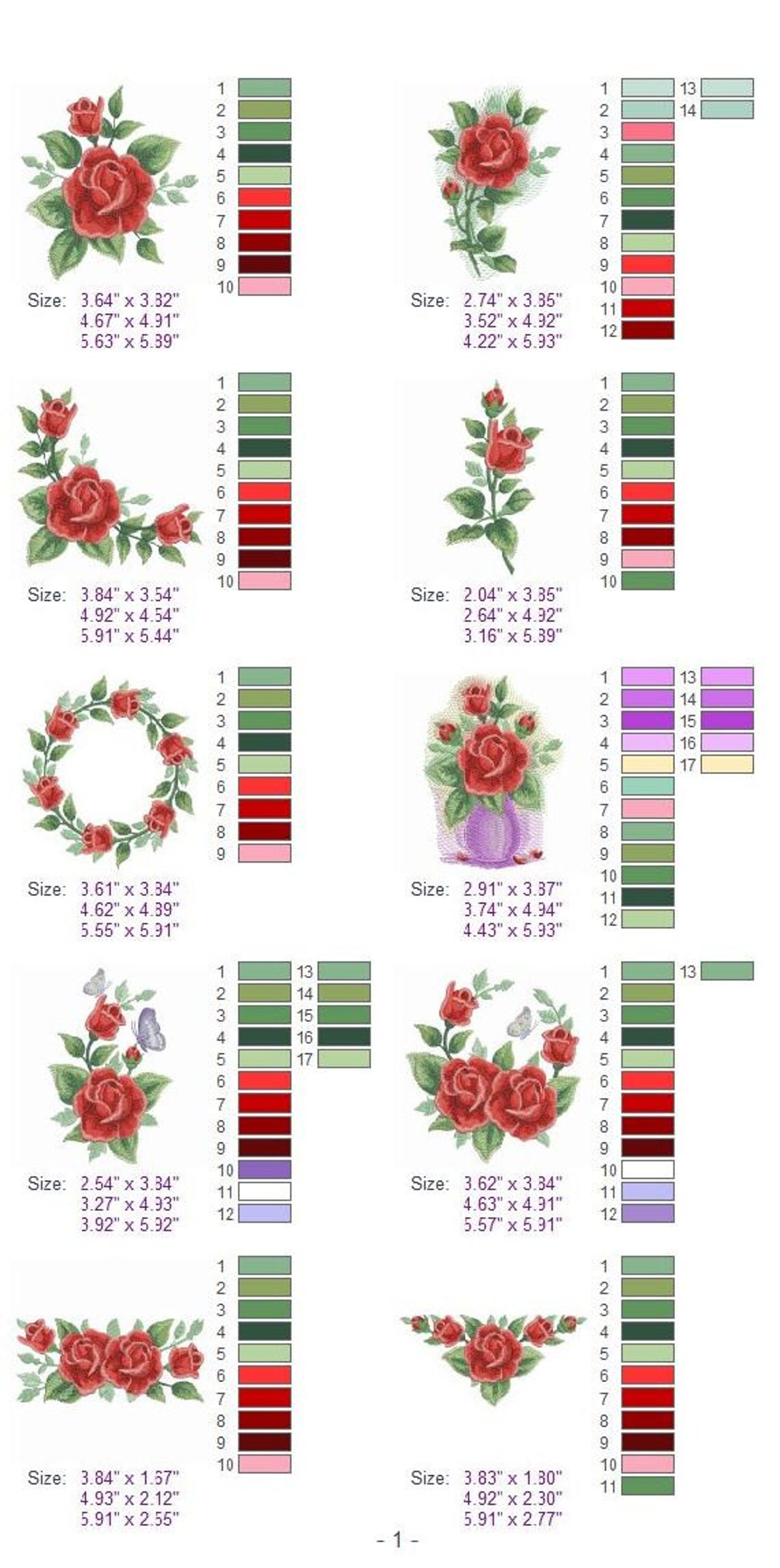 Watercolor Red Roses Quilt Heirloom Flower Floral Machine - Etsy