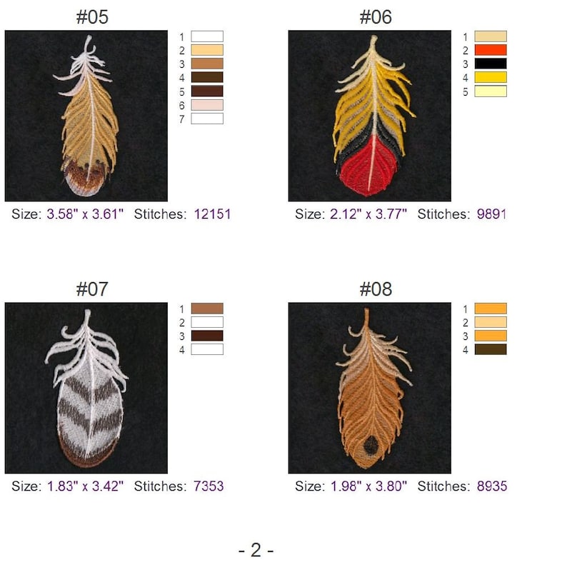 FSL Feathers Free Standing Lace Machine Embroidery Designs Instant Download 4x4 Hoop 10 Designs ...