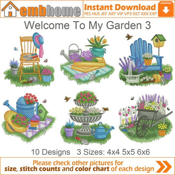 Machine Embroidery Garden Flag Designs - Etsy