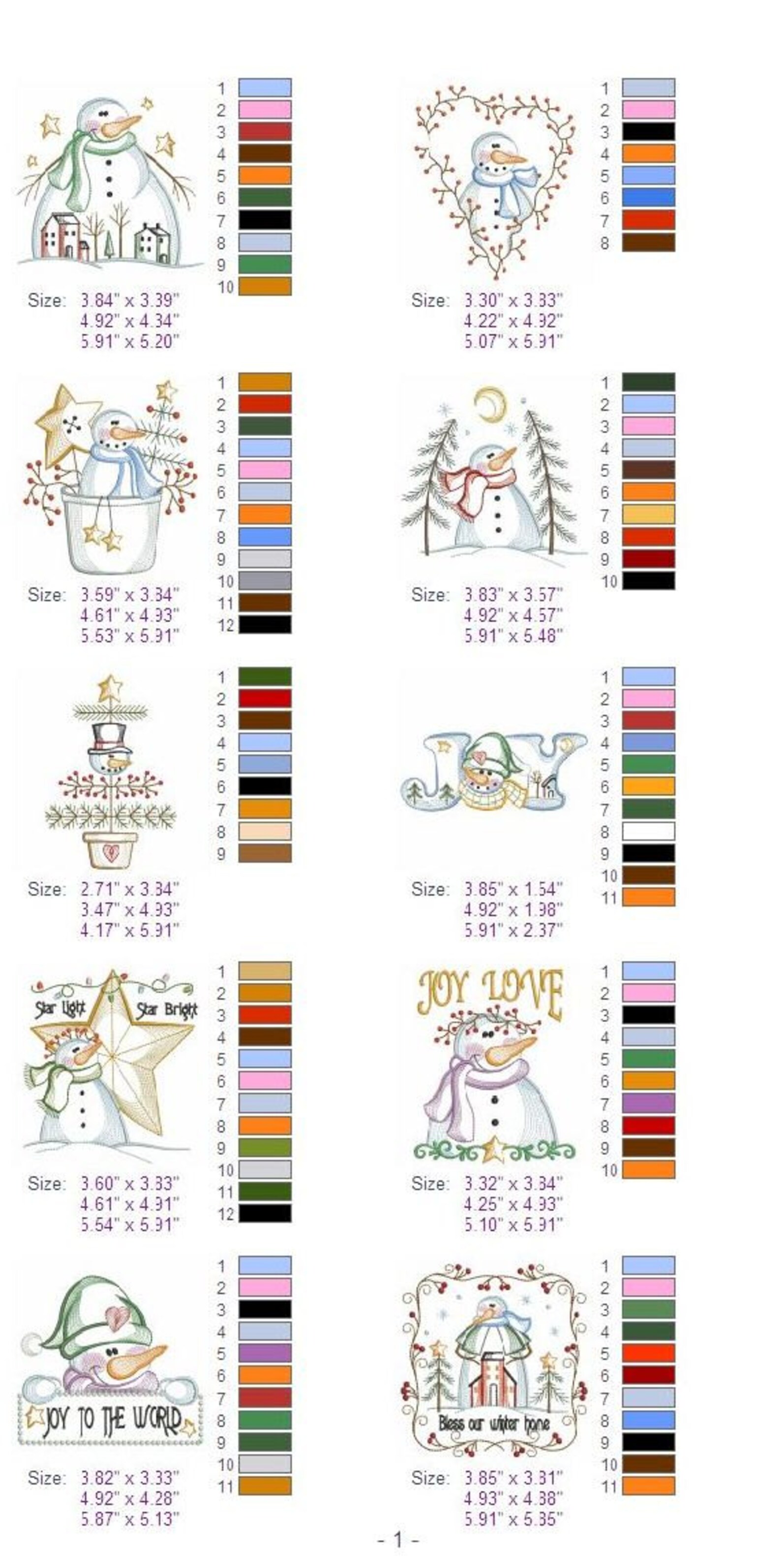 Vintage Snowman Machine Embroidery Designs Pack Instant - Etsy
