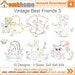 Vintage Best Friends Machine Embroidery Designs Pack Instant - Etsy