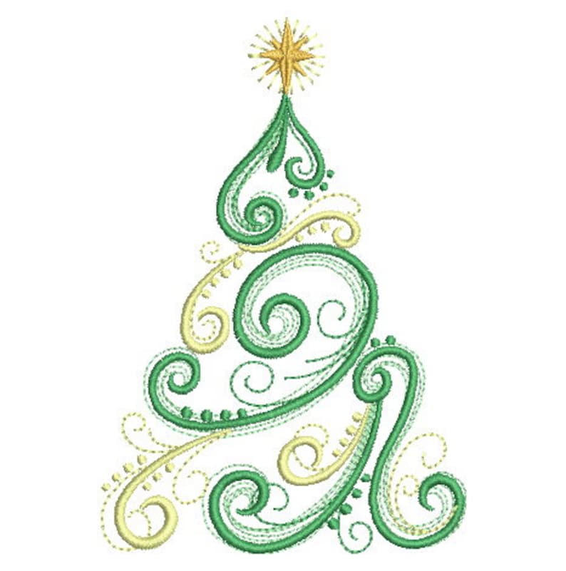 Christmas Trees Machine Embroidery Designs Instant Download 4x4 5x5 6x6 ...