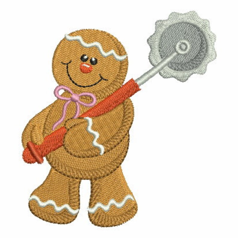 Ginger Chef Cook Christmas Machine Embroidery Designs Instant Download ...