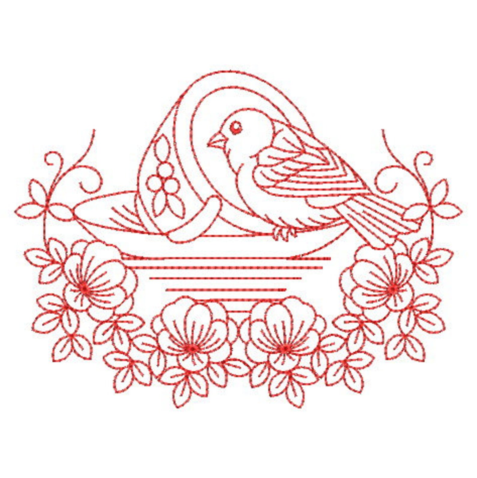 Redwork Tea Time Machine Embroidery Designs Instant Download 4x4 5x5 ...