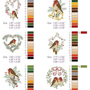 Christmas Robin Machine Embroidery Designs Instant Download | Etsy UK