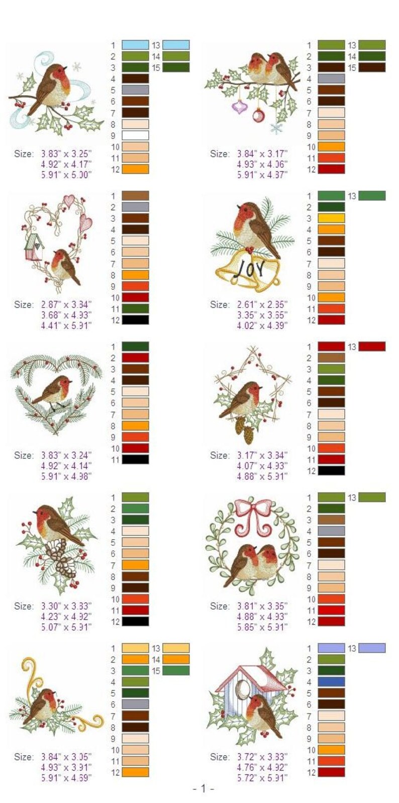 Christmas Robin Machine Embroidery Designs Instant Download | Etsy UK