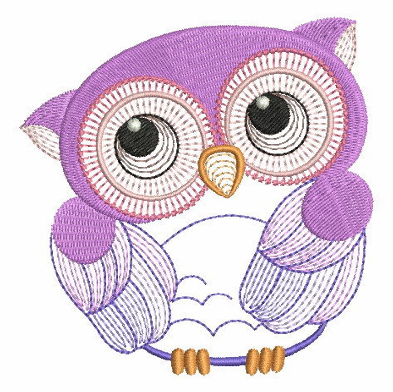 Cute Owls Bird Hoot Machine Embroidery Designs Pack Instant - Etsy