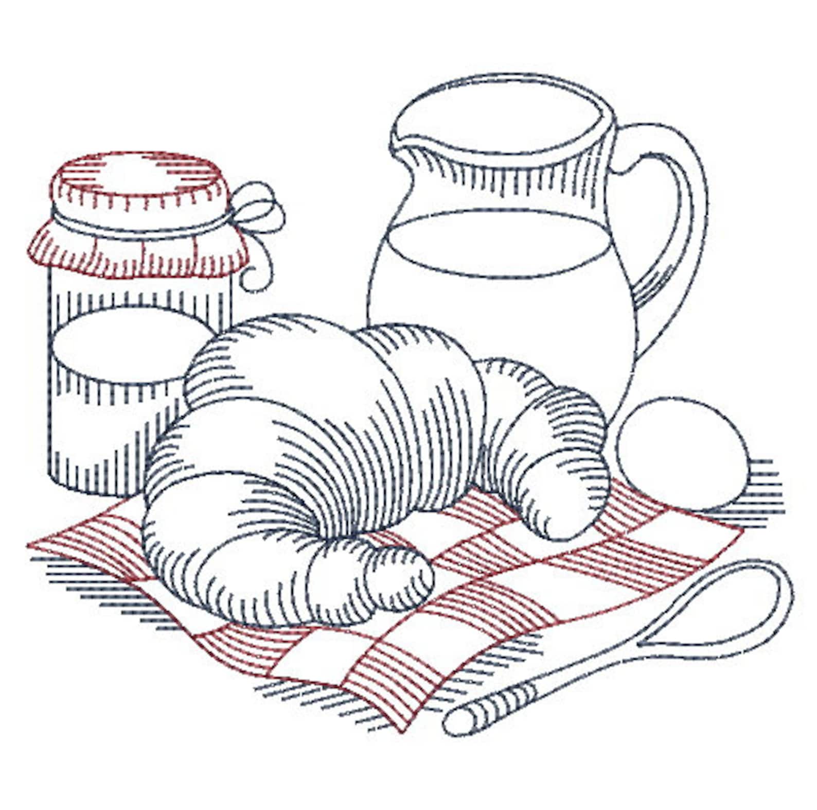 Vintage in My Kitchen Machine Embroidery Designs Pack Instant Download ...