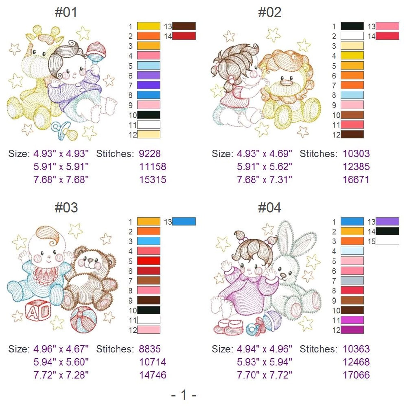 Rippled Baby Playtime Machine Embroidery Designs Pack Instant Download ...