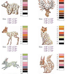 Decorative Woodland Animals Machine Embroidery Designs Pack - Etsy