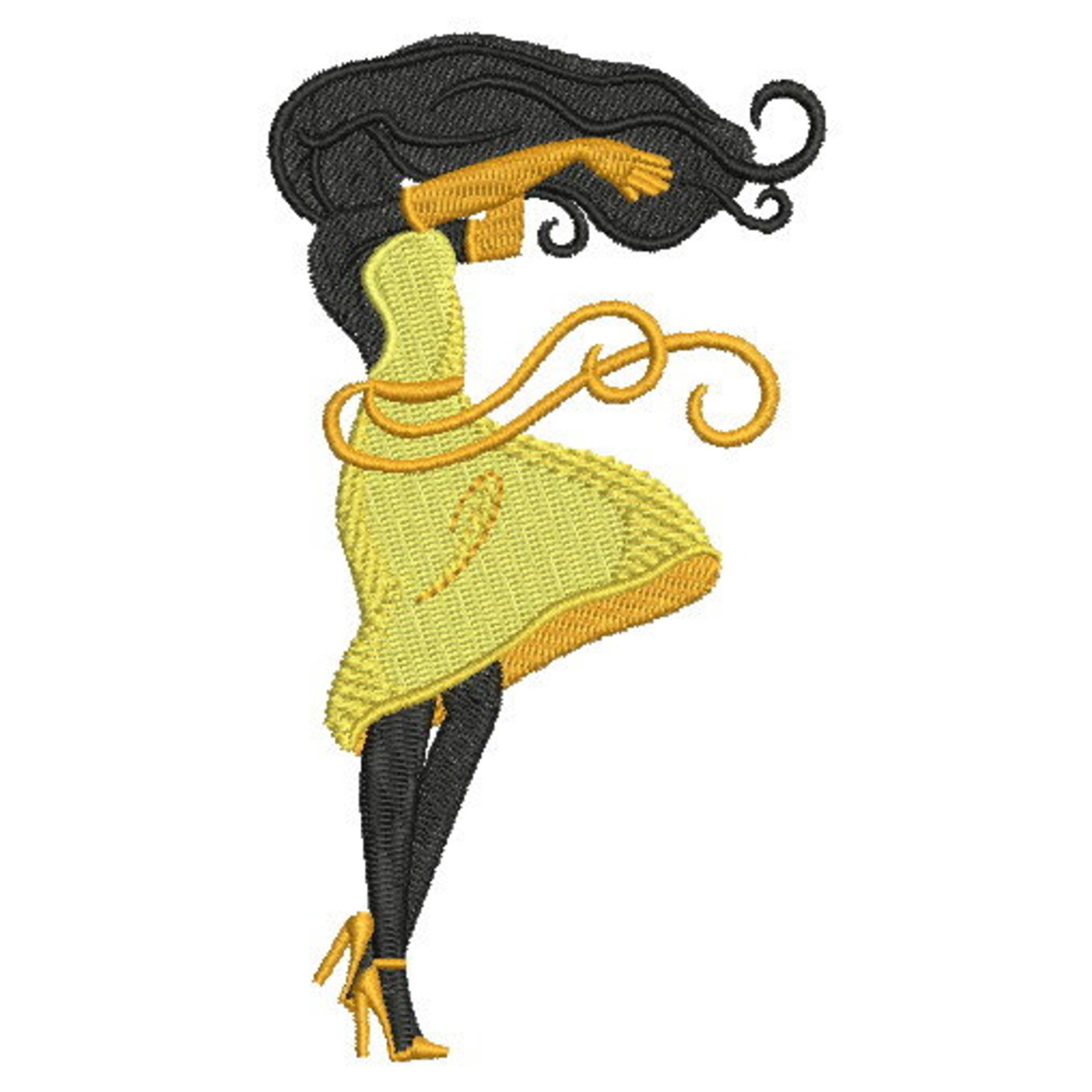 Fashion Women Silhouettes Machine Embroidery Designs Instant - Etsy