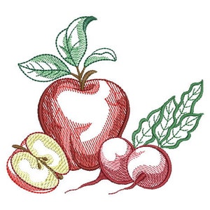 Fruit and Veggie Machine Embroidery Designs Pack Instant Download 4x4 ...