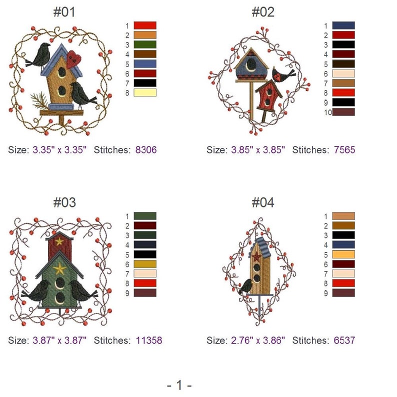 Country Crows Primitive Bird Machine Embroidery Designs Pack - Etsy
