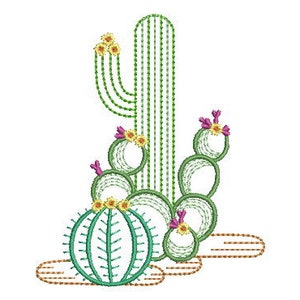 Cactus Machine Embroidery Designs Pack Instant Download 4x4 Hoop 10 ...