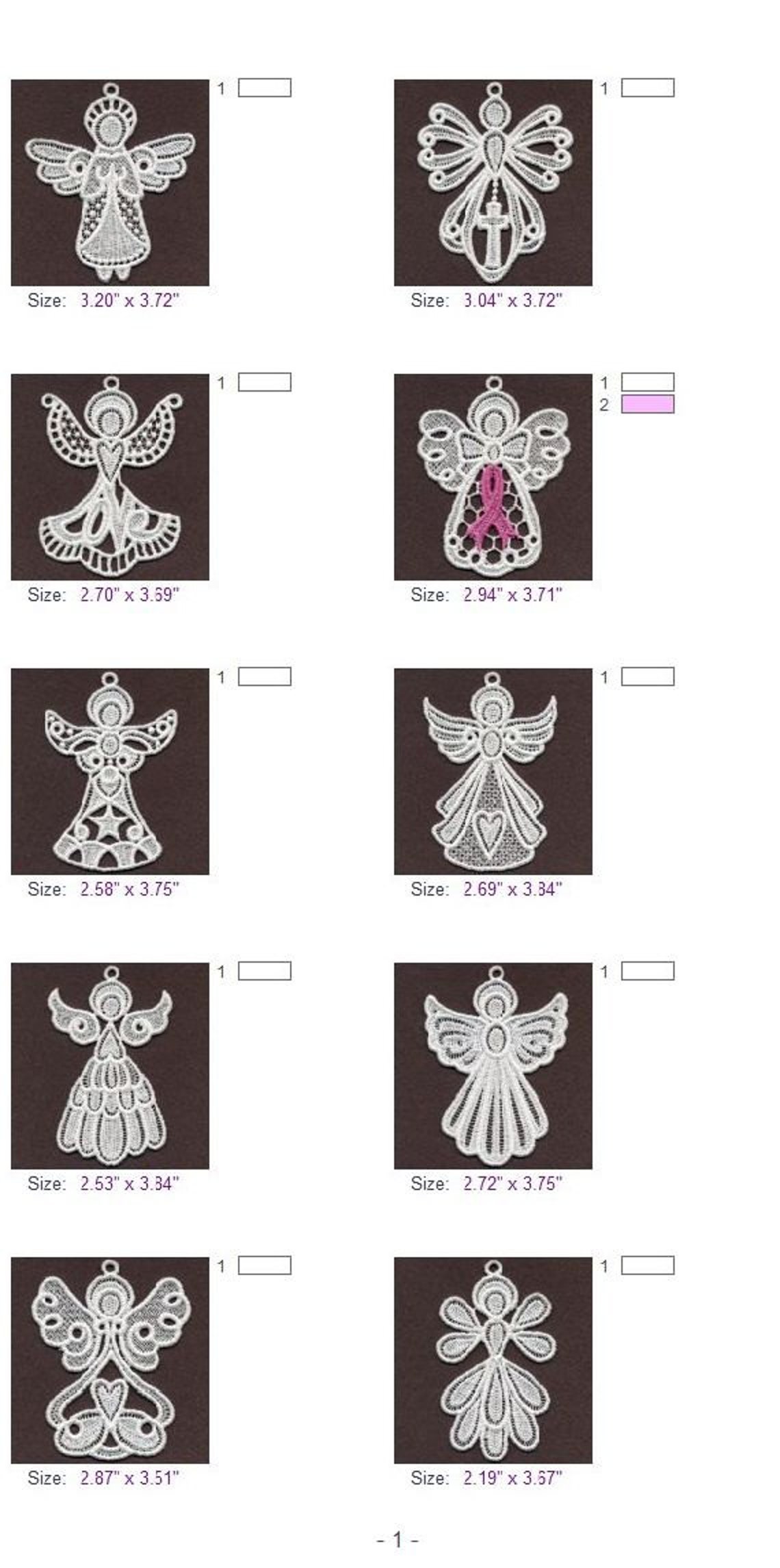 FSL Fancy Angels Free Standing Lace Machine Embroidery Designs - Etsy ...