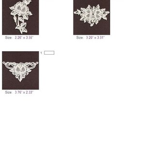 FSL Roses Flowers Free Standing Lace Machine Embroidery - Etsy