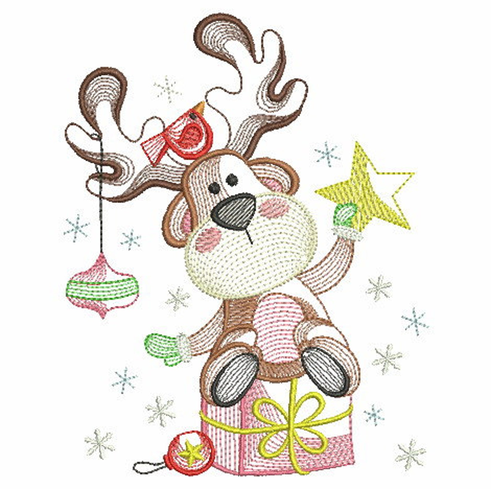 Cute Christmas Machine Embroidery Designs Pack Instant Download 5x5 6x6 ...