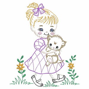 Vintage Child Machine Embroidery Designs Pack Instant Download 4x4 5x5 ...