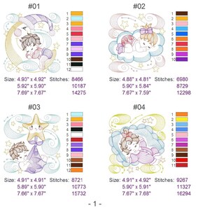 Rippled Sleeping Baby Machine Embroidery Designs Pack Instant Download ...