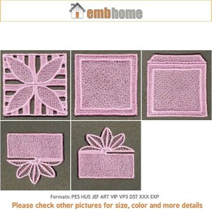 3D FSL Cross Gift Box Free Standing Lace Flower Machine Embroidery ...