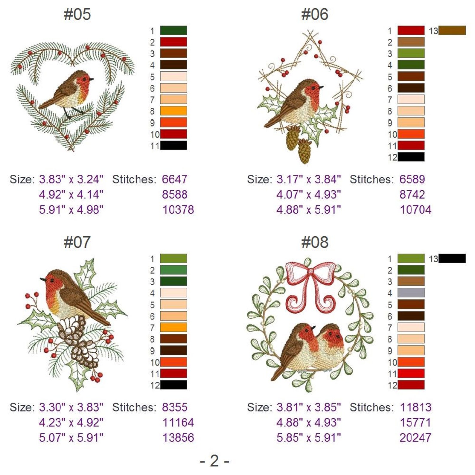 Christmas Robin Machine Embroidery Designs Instant Download - Etsy