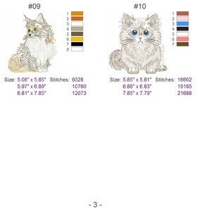Classy Cats Machine Embroidery Designs Instant Download 6x6 7x7 8x8 Hoop 10 Designs SHE5545 - Etsy