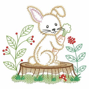 Vintage Woodland Animals Machine Embroidery Designs Instant Download ...