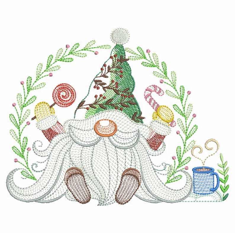 Christmas Gnome Machine Embroidery Designs Instant Download - Etsy