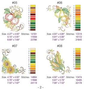 Fall Filigree Machine Embroidery Designs Pack Instant Download 5x5 6x6 8x8 Hoop 10 Designs ...