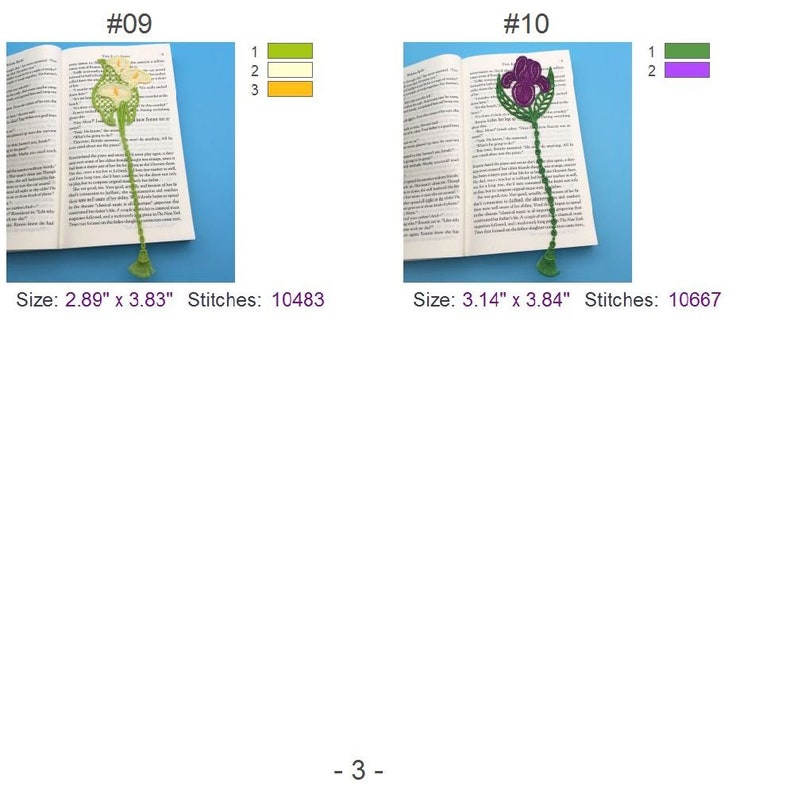FSL Floral Bookmarks Free Standing Lace Machine Embroidery Designs ...