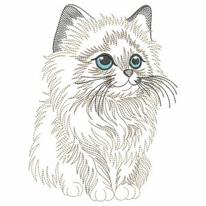 Classy Cats Machine Embroidery Designs Instant Download 6x6 7x7 8x8 ...
