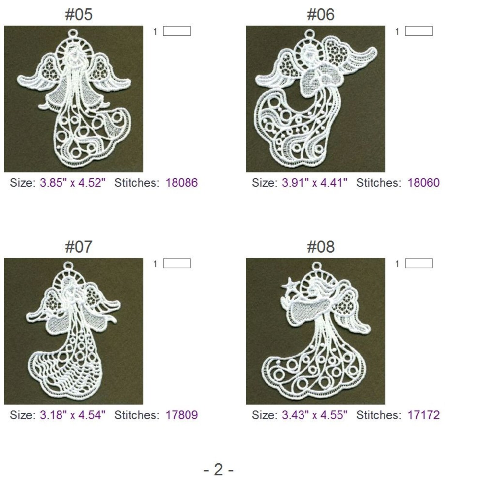 FSL Christmas Angels Free Standing Lace Machine Embroidery Designs ...
