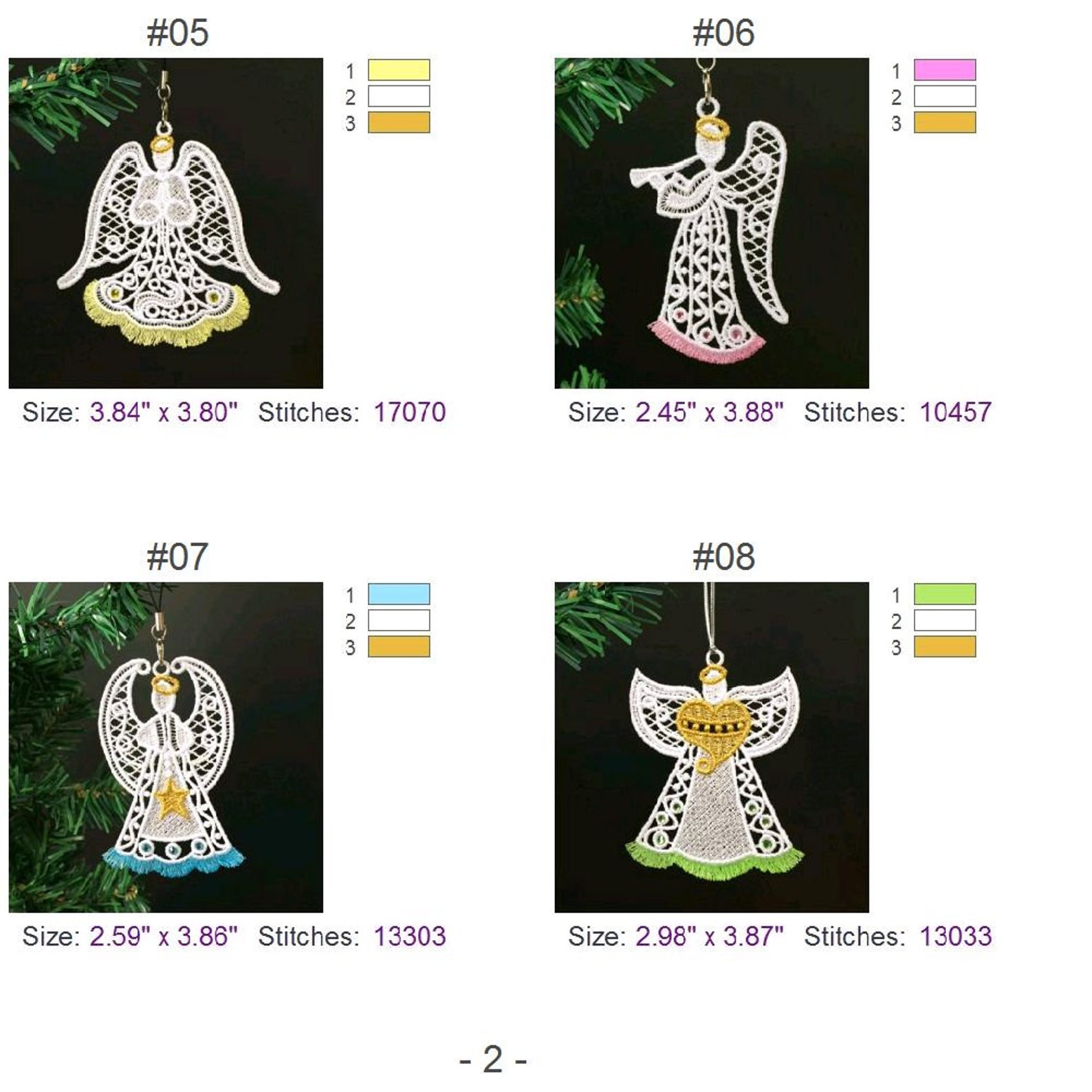 FSL Angels Free Standing Lace Christmas Ornament Machine - Etsy