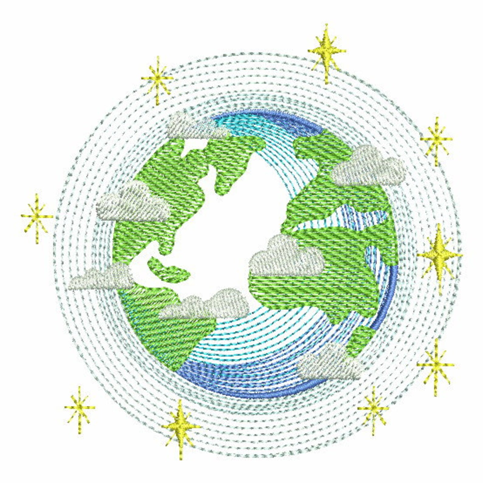 Spaced Out Machine Embroidery Designs Pack Instant Download - Etsy